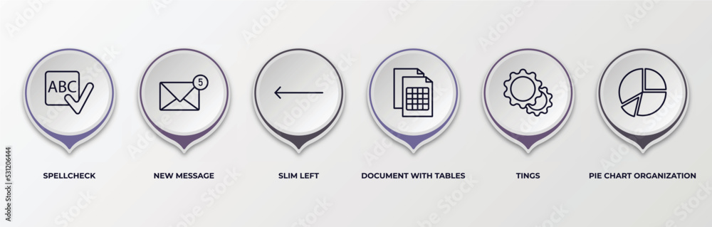 infographic template with outline icons. infographic for user interface ...