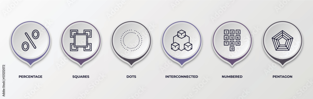 infographic template with outline icons. infographic for infographics ...