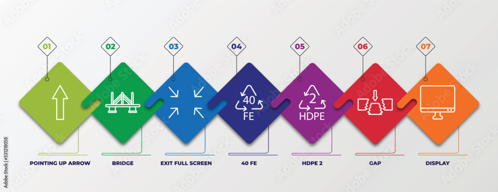 infographic template with linear icons. infographic for user interface concept. included ...
