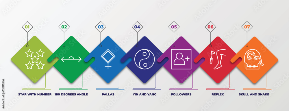 Vector de Stock infographic template with linear icons. infographic for ...