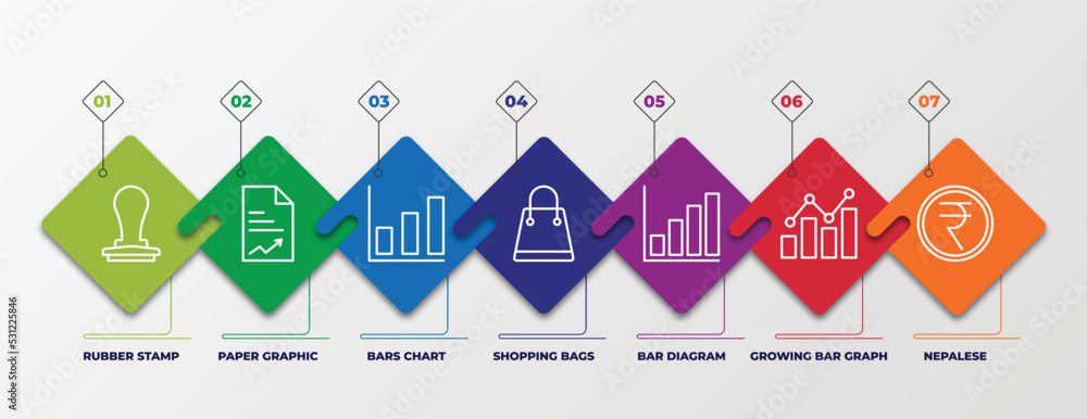 infographic template with linear icons. infographic for business ...