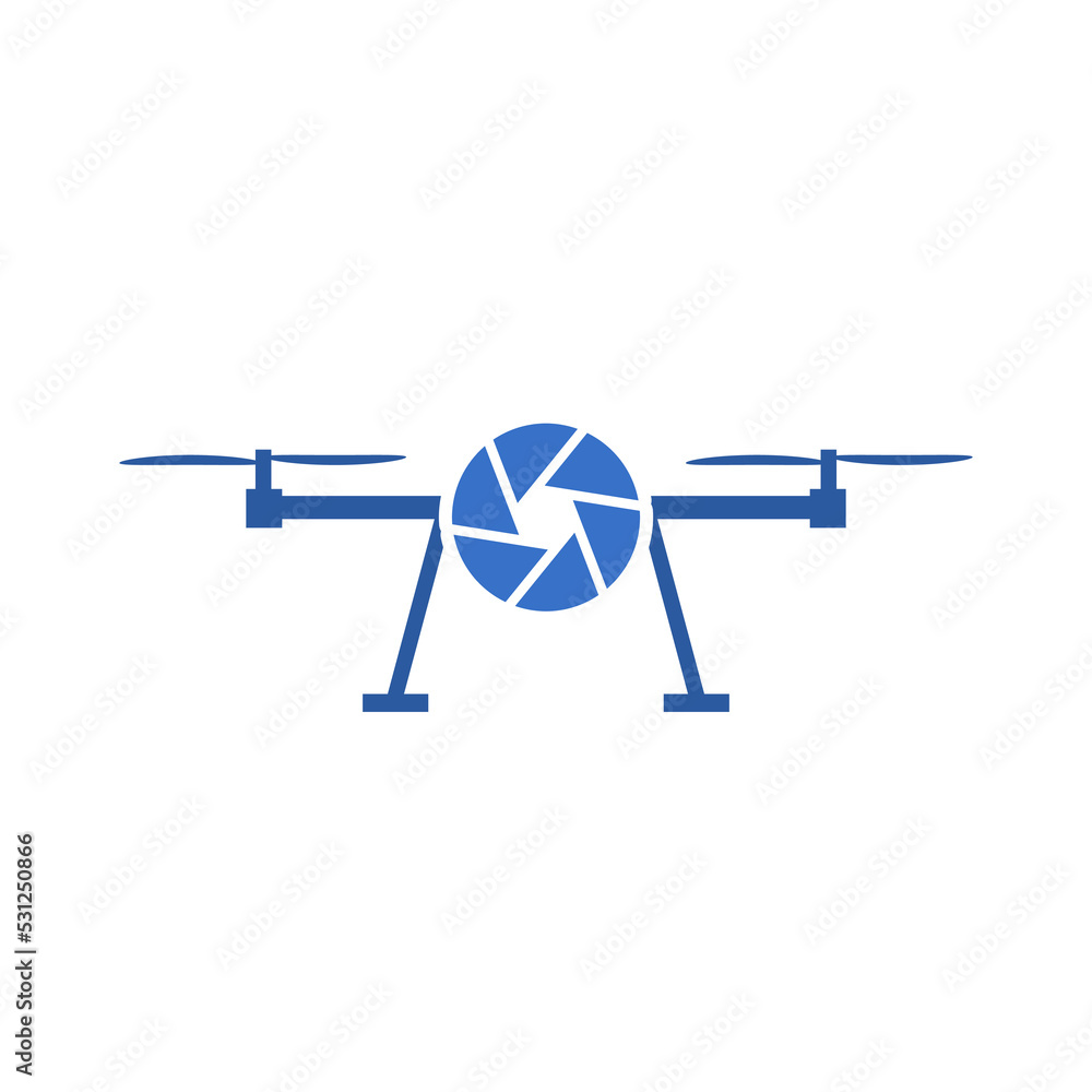 Drone camera logo icon design isolated on white background Stock Vector ...