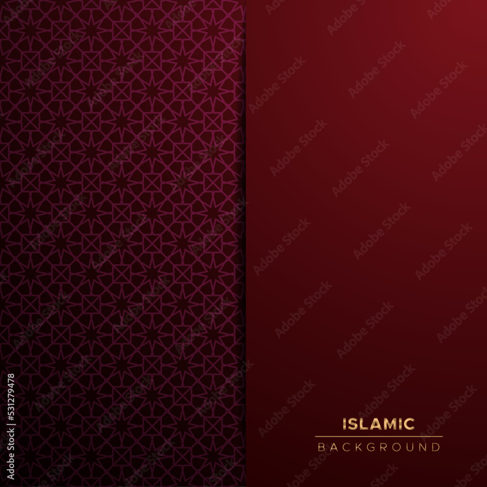 Red Arabic elegant luxury ornamental islamic background with islamic ...