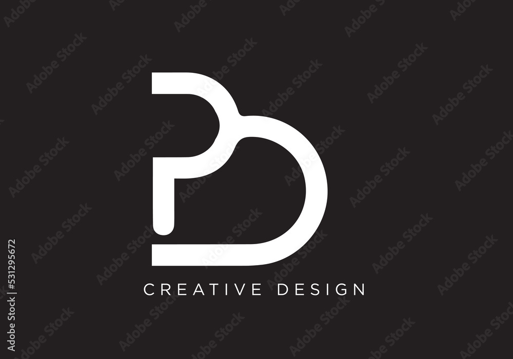 Letter PD PB Logo Design , PB PD Icon Stock Vector | Adobe Stock
