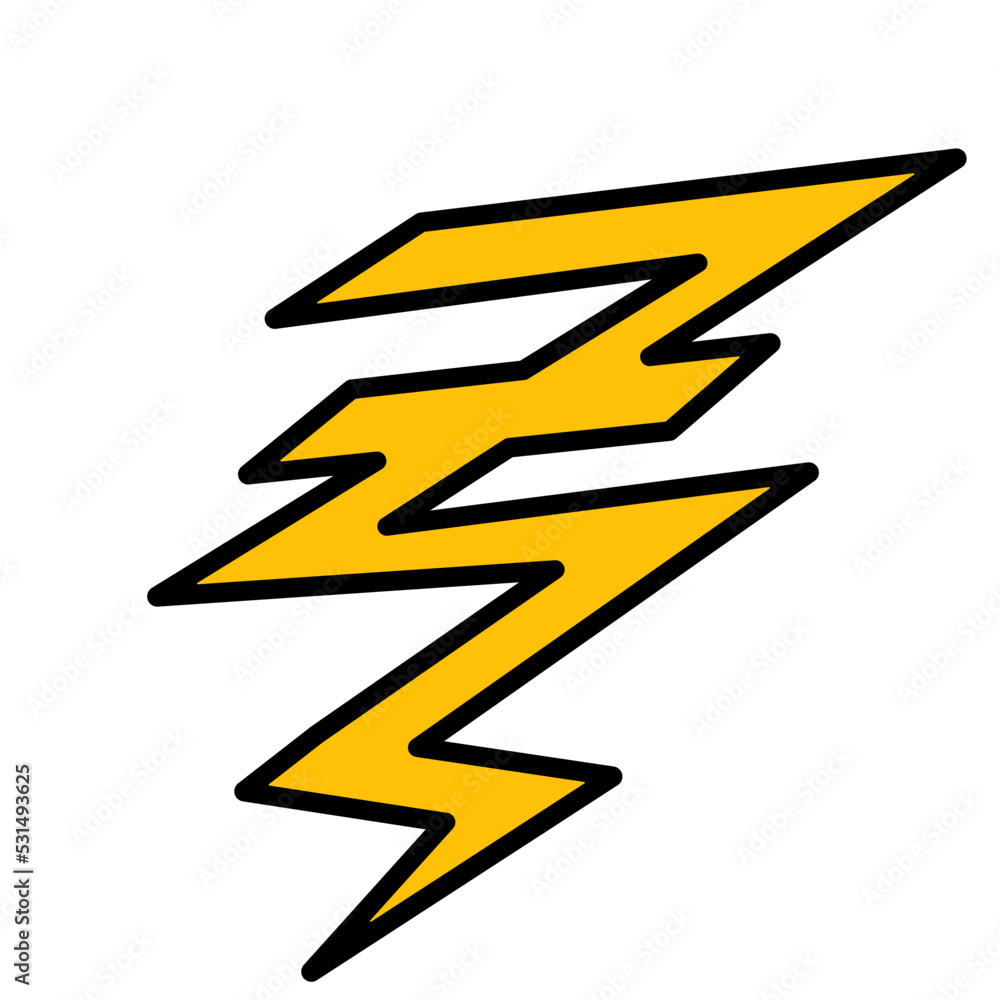 Thunder storm font design, alphabet leters vector illustration ...