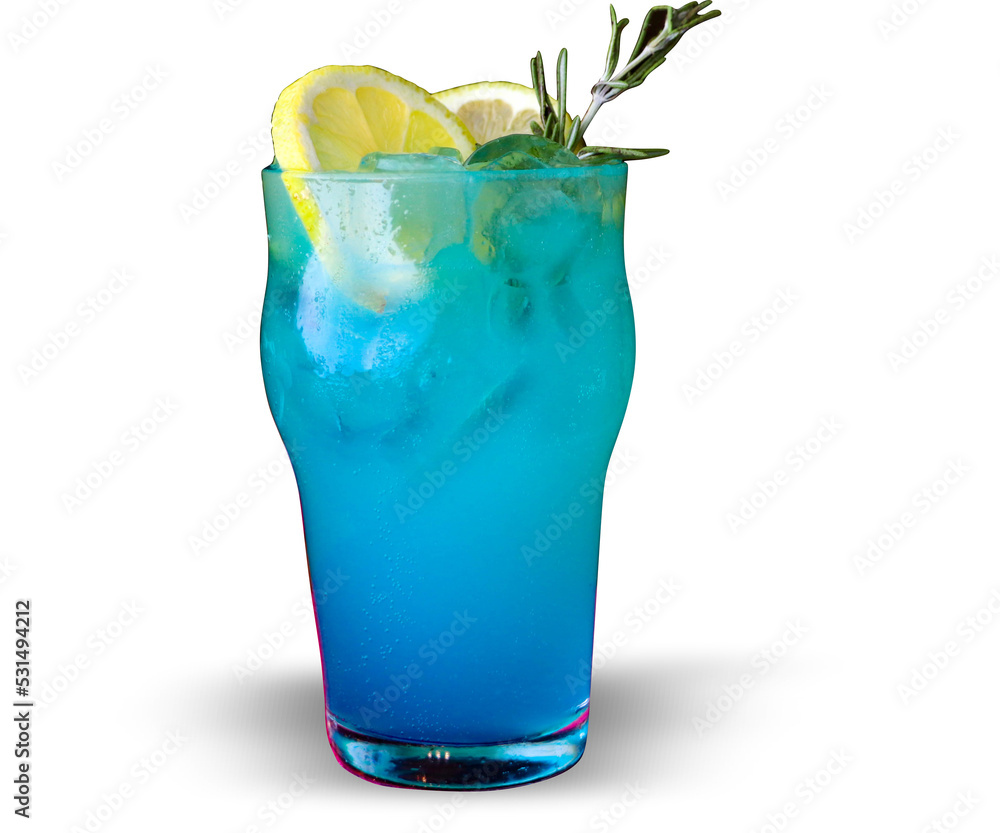 Bombay Saphire Drink Azul copo de vidro sem fundo Stock Photo | Adobe Stock