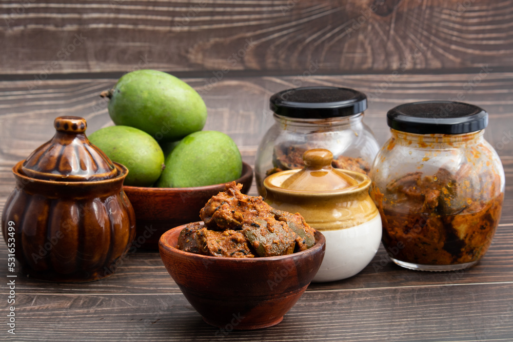 Mango Pickle Also Called Aam Ka Achar, Organic Dry Kachi Keri Achaar ...