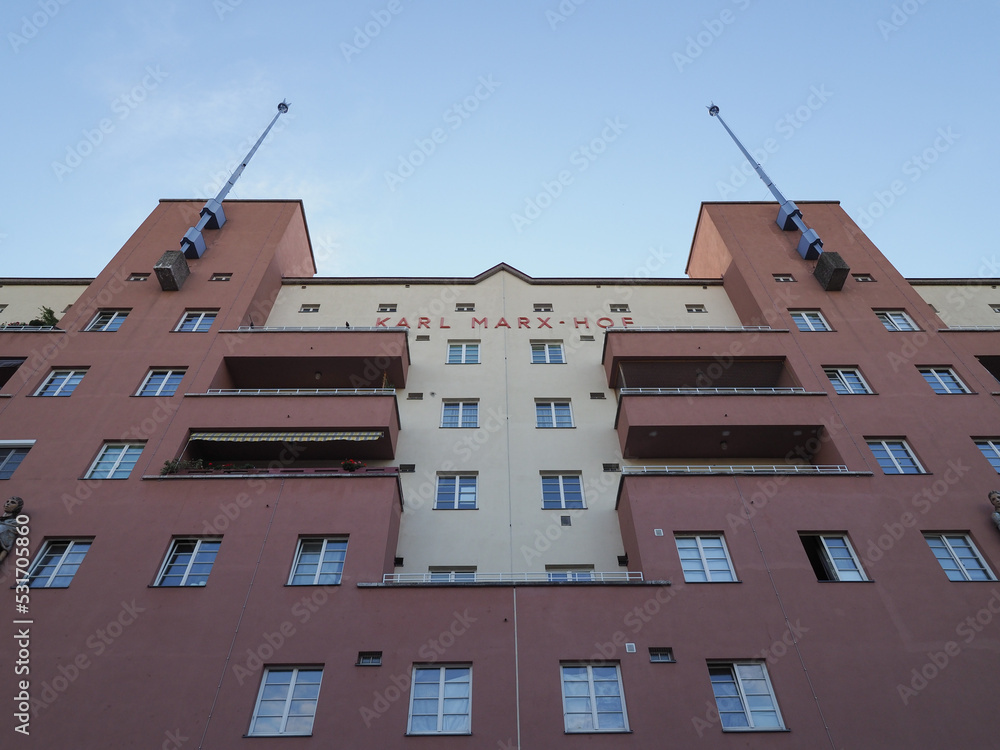 Karl-Marx-Hof building in Vienna Stock Photo | Adobe Stock