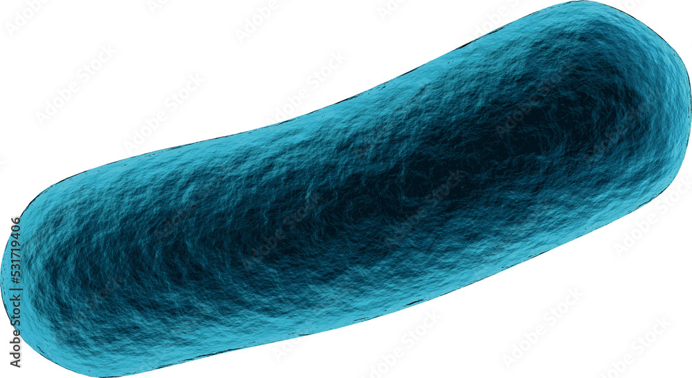 Image of 3d blue rod shaped bacteria cell Stock Illustration | Adobe Stock