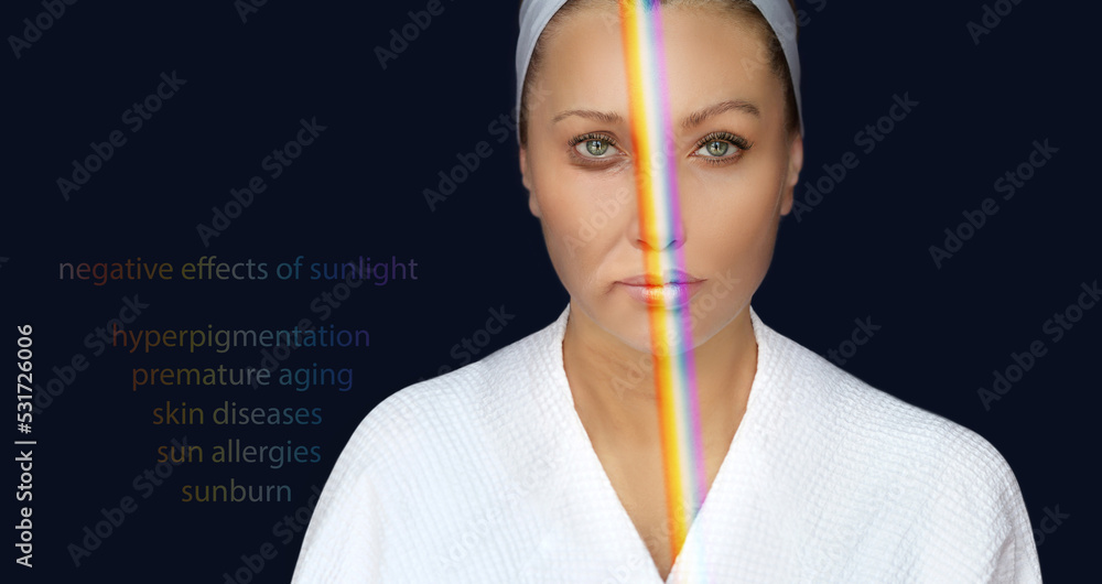 negative effects of sunlight( hyperpigmentation, premature aging,. sun ...