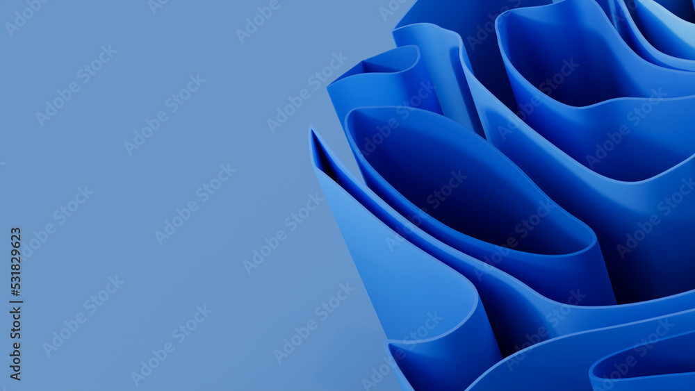 Abstract wallpaper created from Blue 3D Undulating lines. Colorful 3D ...