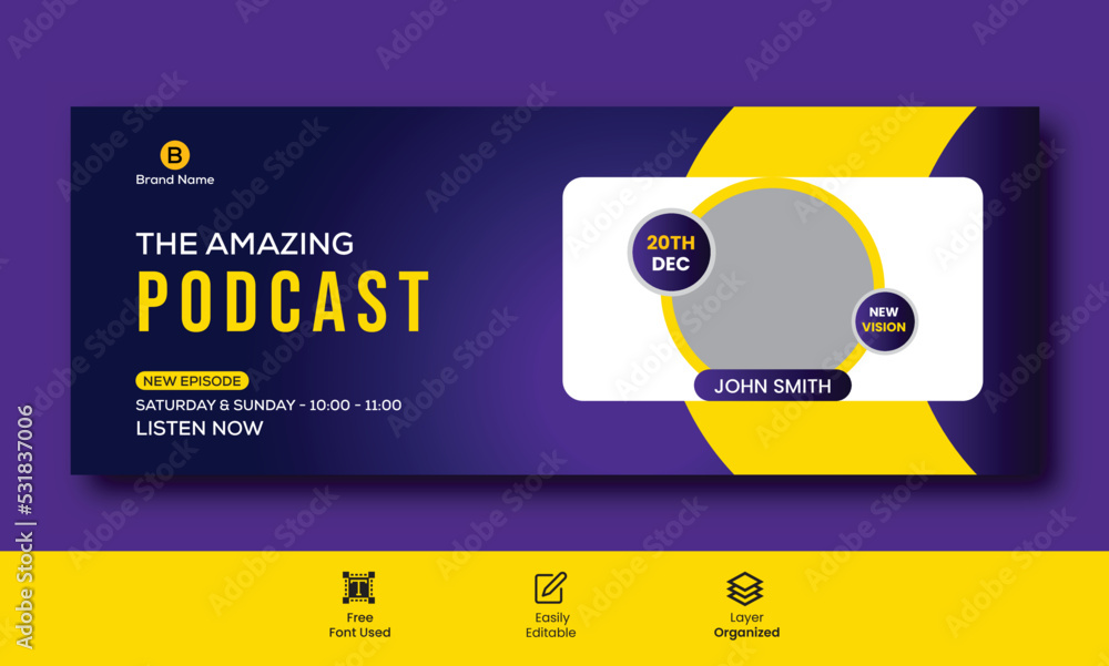 Podcast talk show unique social media Instagram and Facebook cover ...
