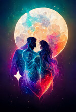 Couple, Lovers, Romance, Planets Free Stock Photo - Public Domain Pictures