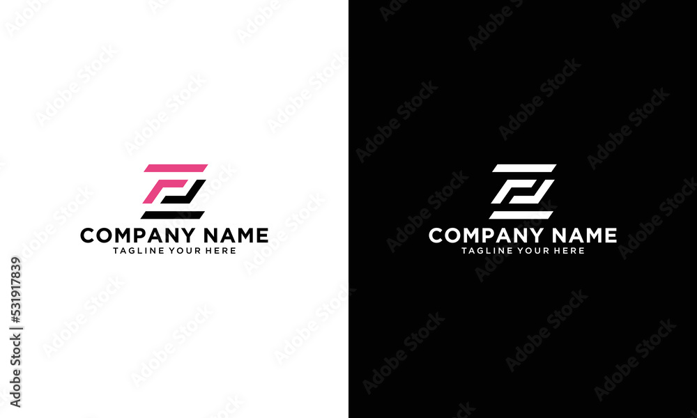 FF logo design concept with on a black and white background. Initial ...