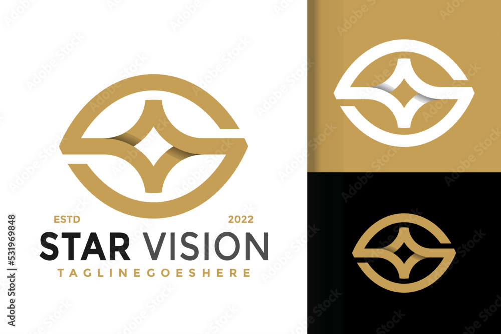S Letter Star Eye Vision Logo Design, brand identity logos vector ...