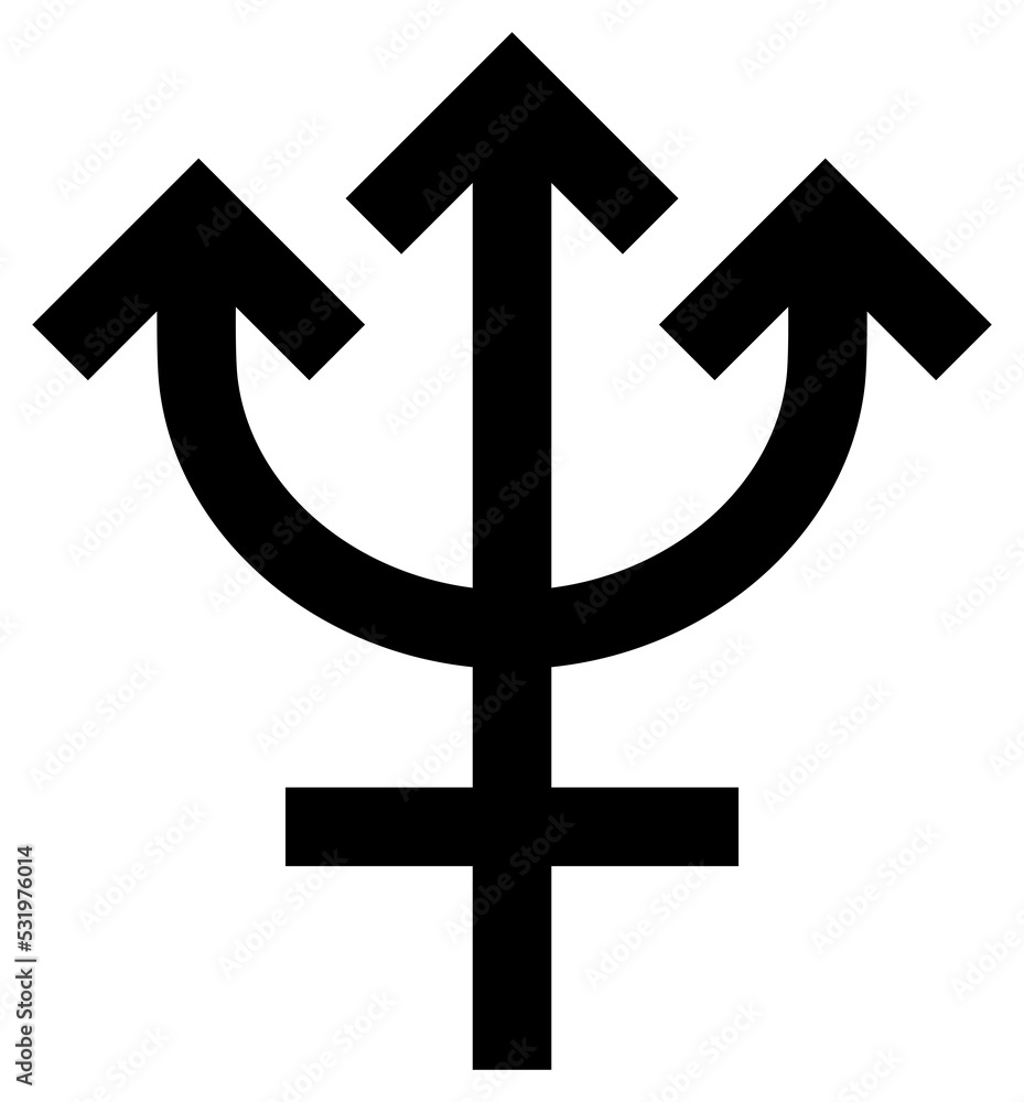 Neptune icon. Planet symbol. Black sign. Astrological calendar ...