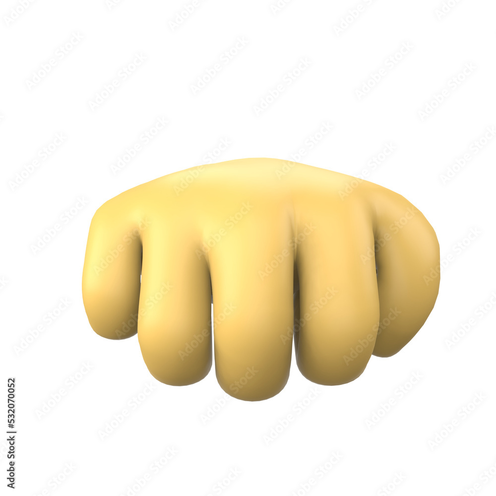 Ilustración de Stock 3D Illustration of hand sign emoticon on ...