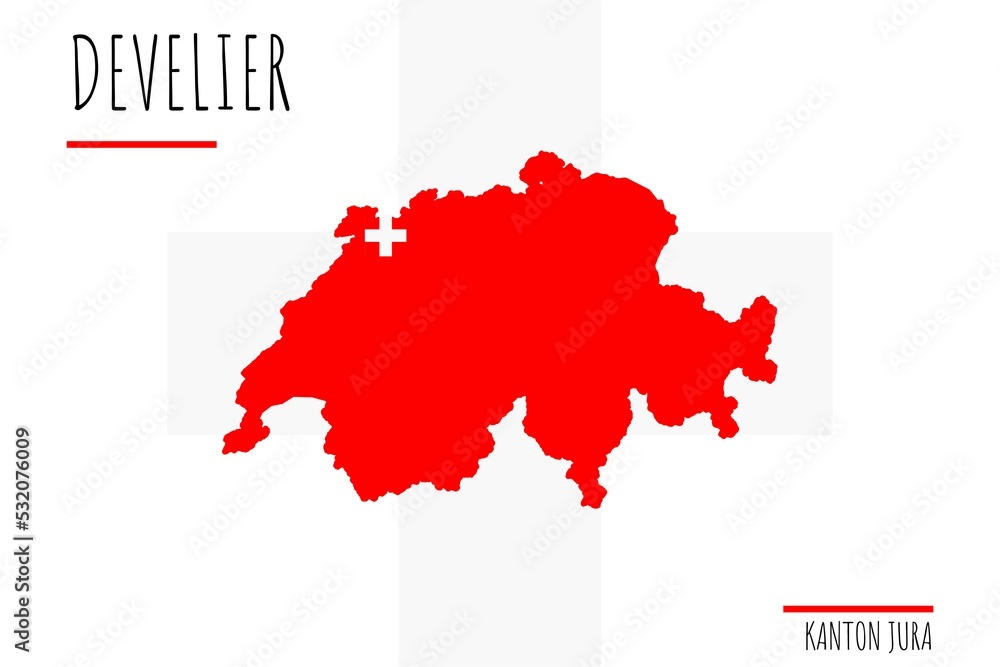 Ilustracja bez tantiem: Develier: Illustration einer Markierung der ...