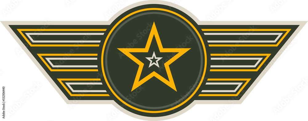 Airman, air forces military sergeant rank insignia Stock Illustration ...