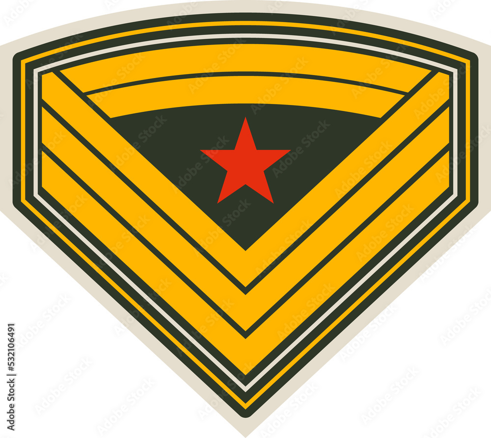 Sergeant major army rank insignia air force shield Stock Illustration ...
