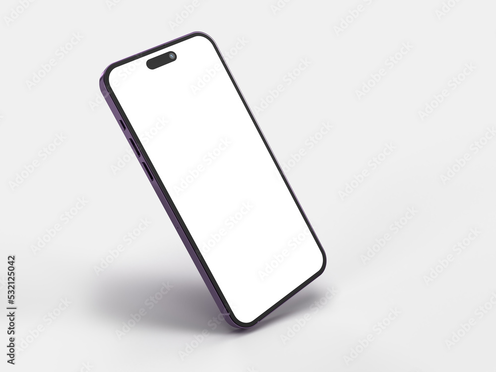 Realistic Smartphone display, device screen Template for infographics or presentation UI/UX ...