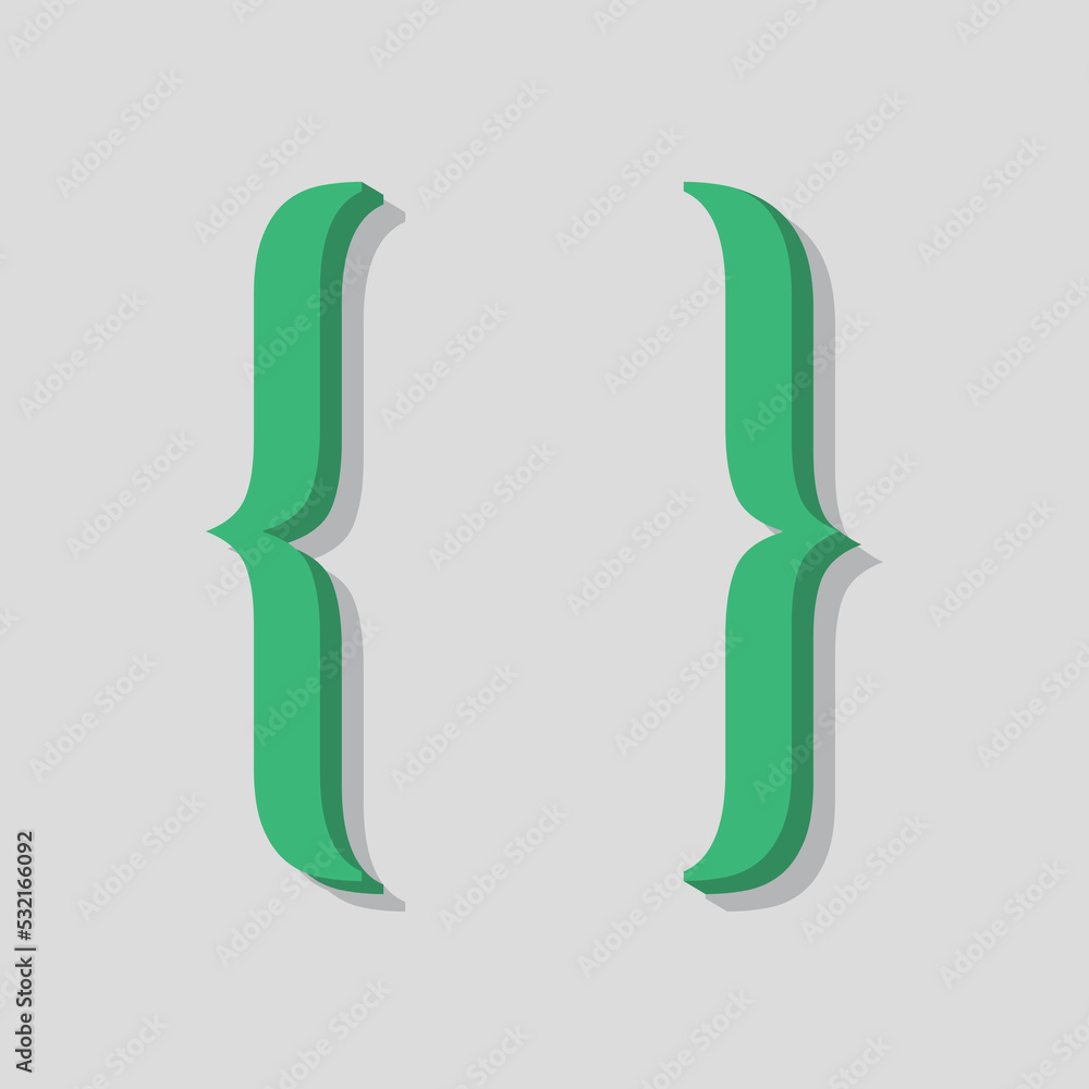 Different brackets set. Curly braces Vector illustration, curly bracket ...