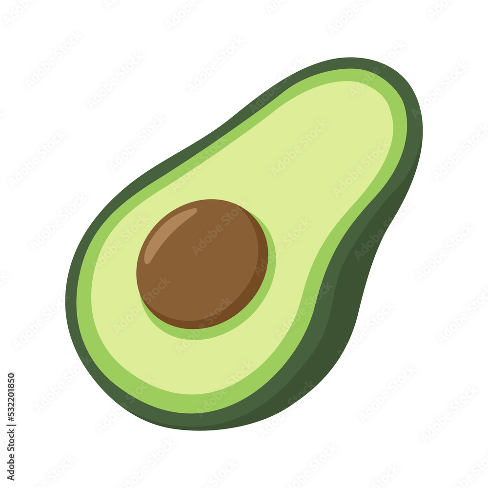 Avocado Sign Emoji Icon Illustration. Fruit Vector Symbol Emoticon ...