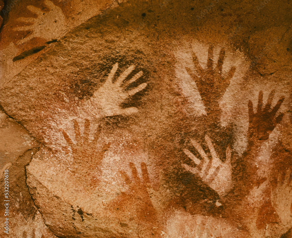 paintings ,hands ,Cueva de las ManosArgentina,prehistoric,old ...