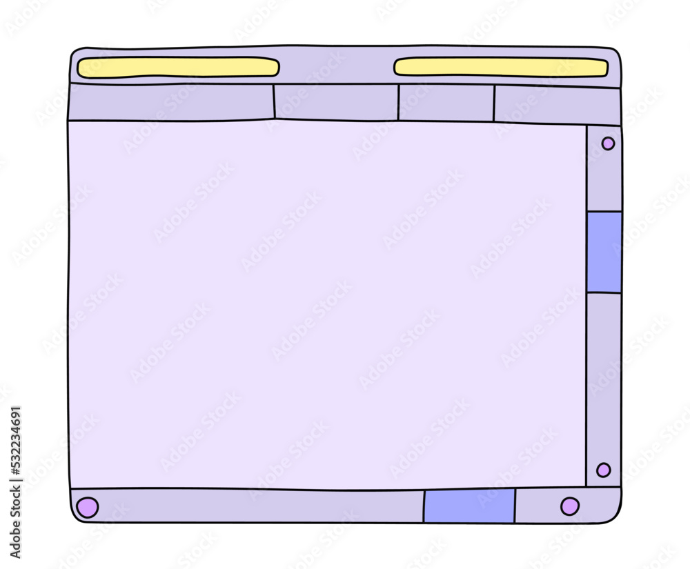 retro vaporwave desktop browser and dialog window template.Old web 1970 ...