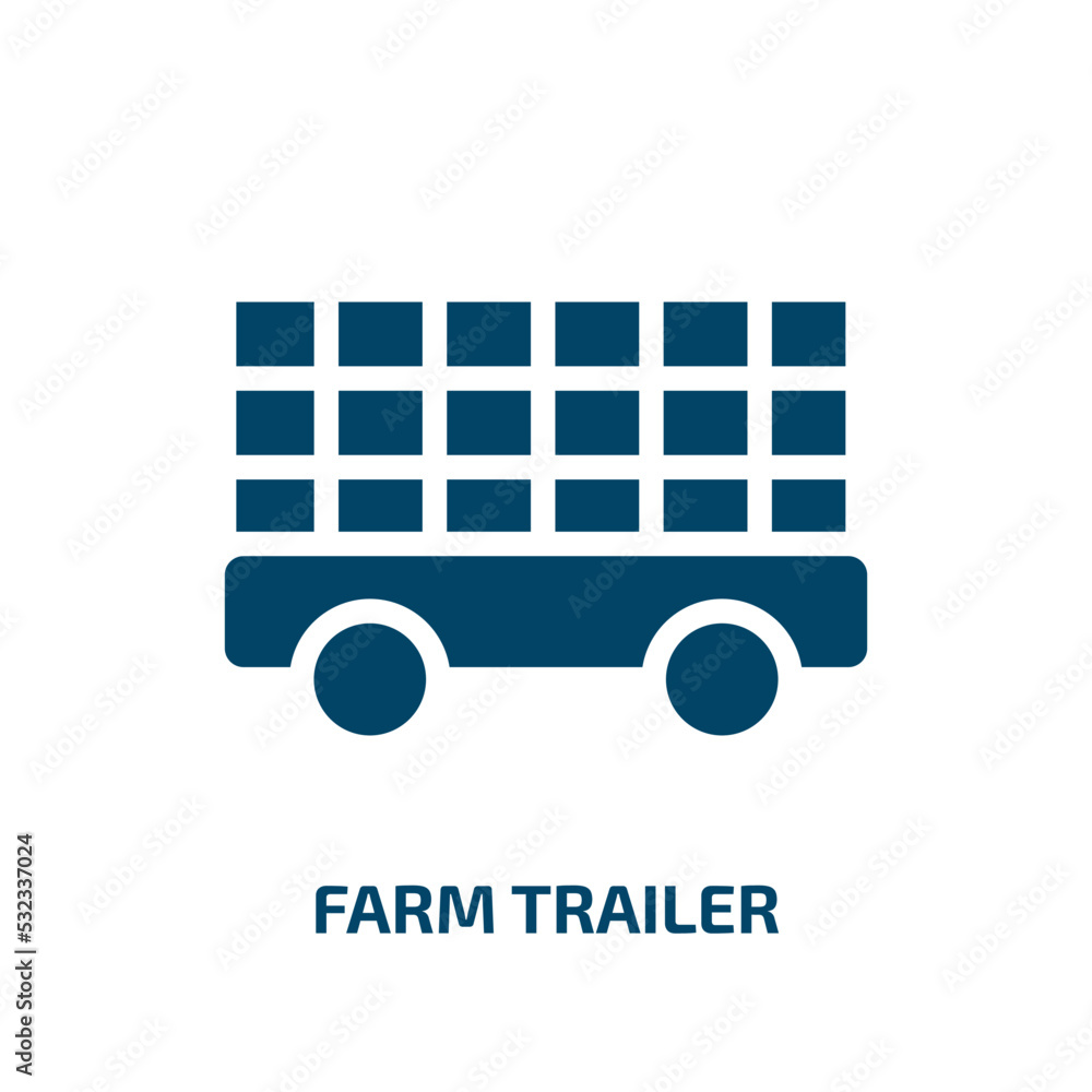 Image vectorielle Stock farm trailer icon from agriculture farming and ...