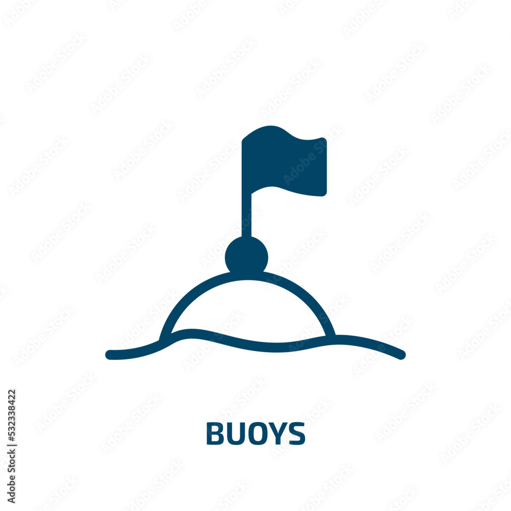 buoys icon from nautical collection. Filled buoys, protection, buoy ...