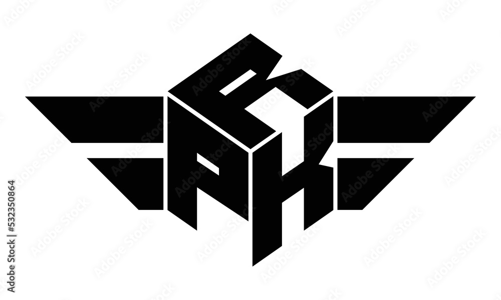 RPK three letter gaming logo design vector template. Stock Vector ...