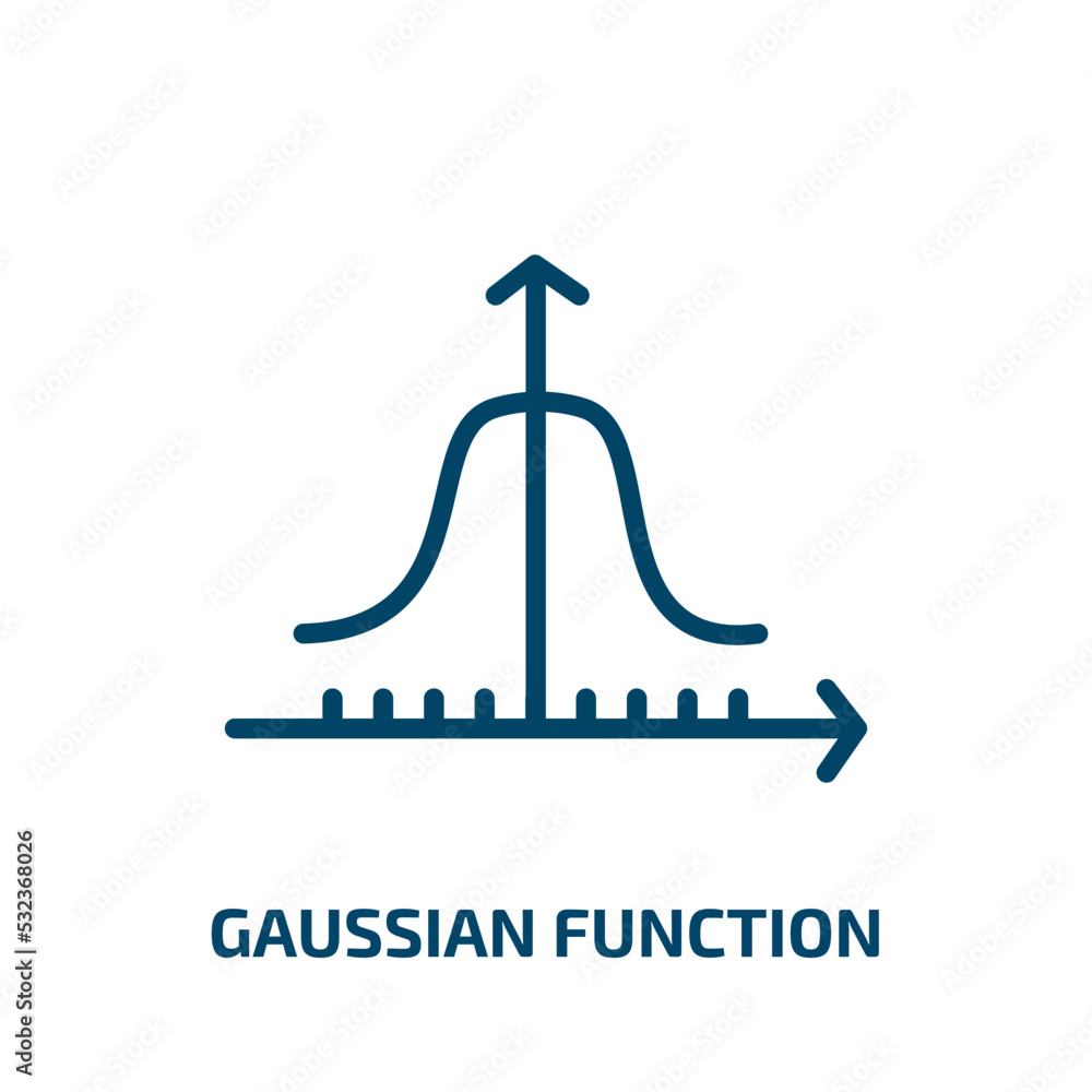 gaussian function icon from education collection. Filled gaussian ...