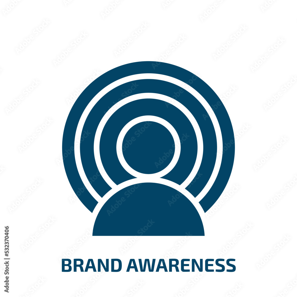 brand awareness icon from general collection. Filled brand awareness ...