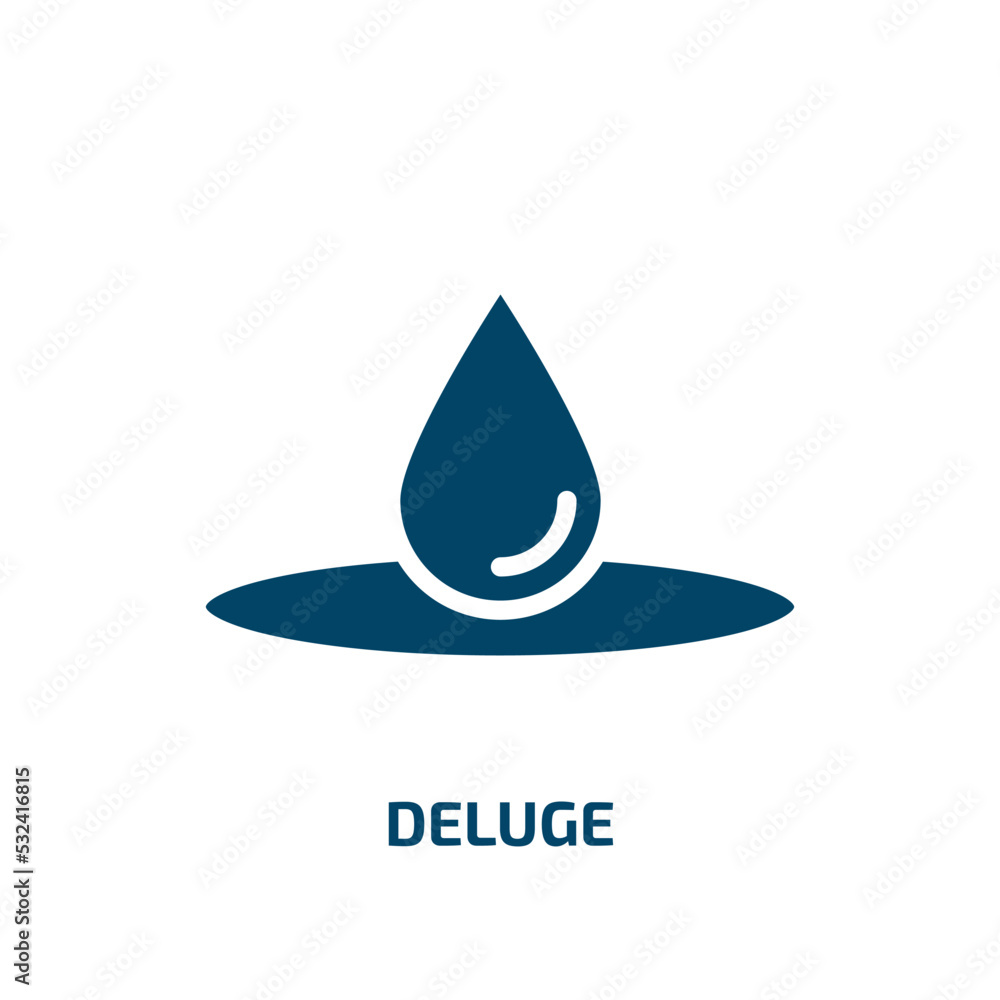 deluge icon from weather collection. Filled deluge, cloud, sky glyph ...