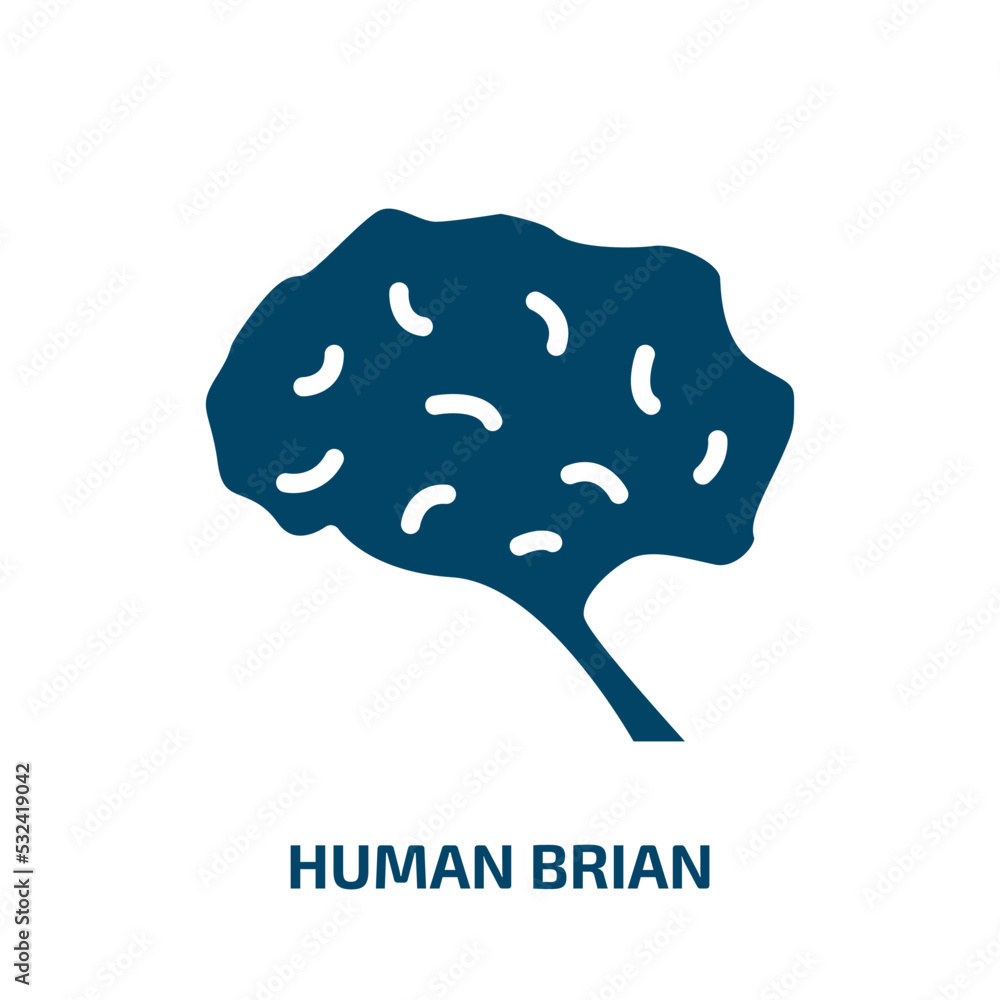 human brian icon from nature collection. Filled human brian, idea, head ...