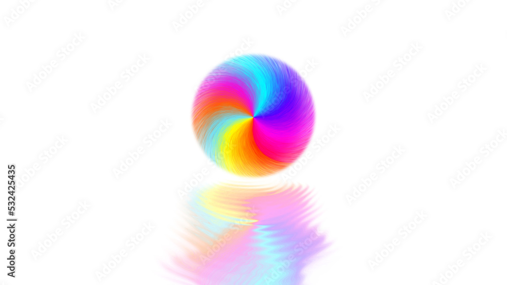 Color Wheel with Water Reflection. PNG image with alpha channel ...