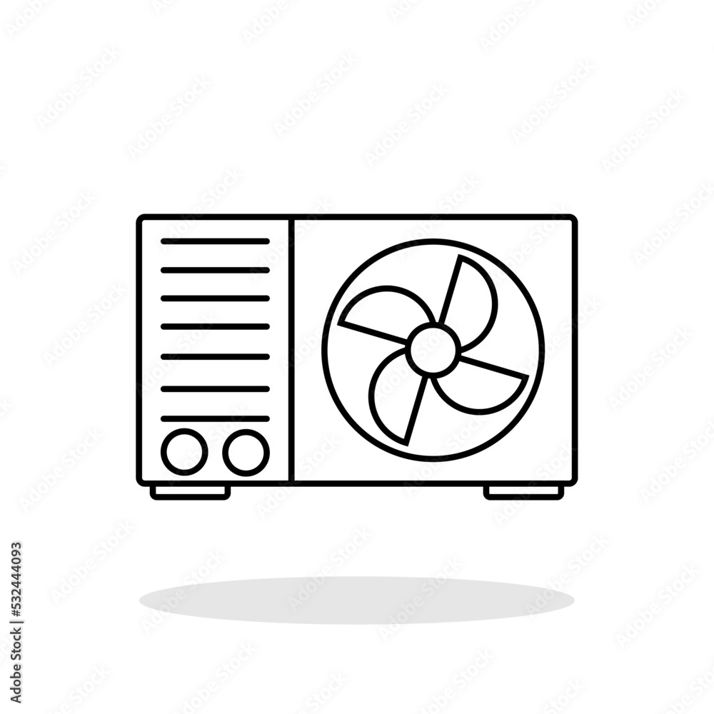 Cooling icon in trendy flat style. Air Conditioner symbol for your web ...