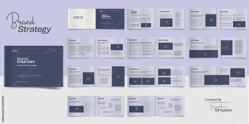 Landscape Brand Strategy Template Brand Identity Guidelines Brochure ...