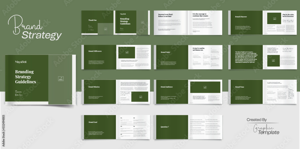 Landscape Brand Strategy Template Brand Identity Guidelines Brochure ...