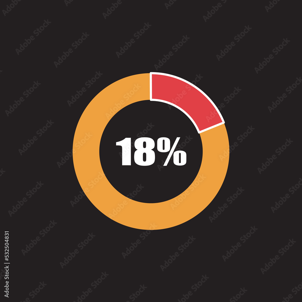 circle percentage diagram showing percentage progress ready-to-use for ...