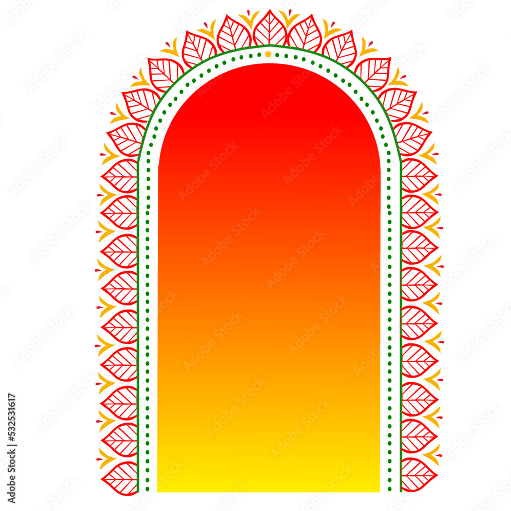 Durga puja bengali hindu festival border vector free images Stock ...