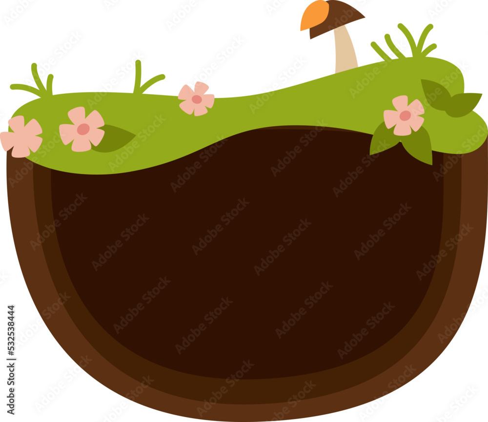 Underground burrow of a wild animal. Vector illustration Stock Vector ...