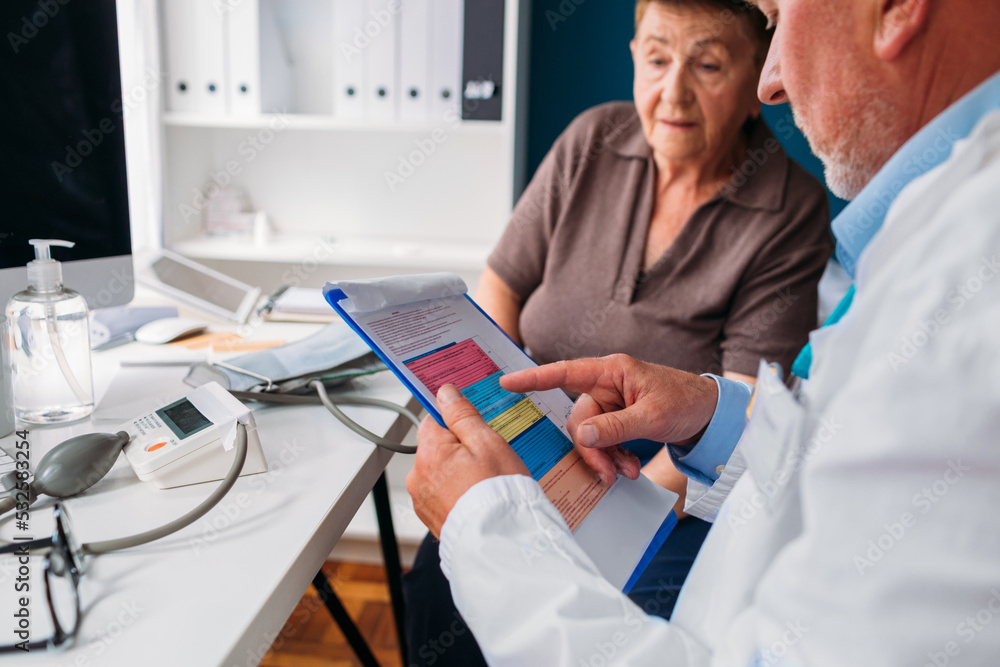 Old Woman at Doctor's Check Up Stock Photo | Adobe Stock