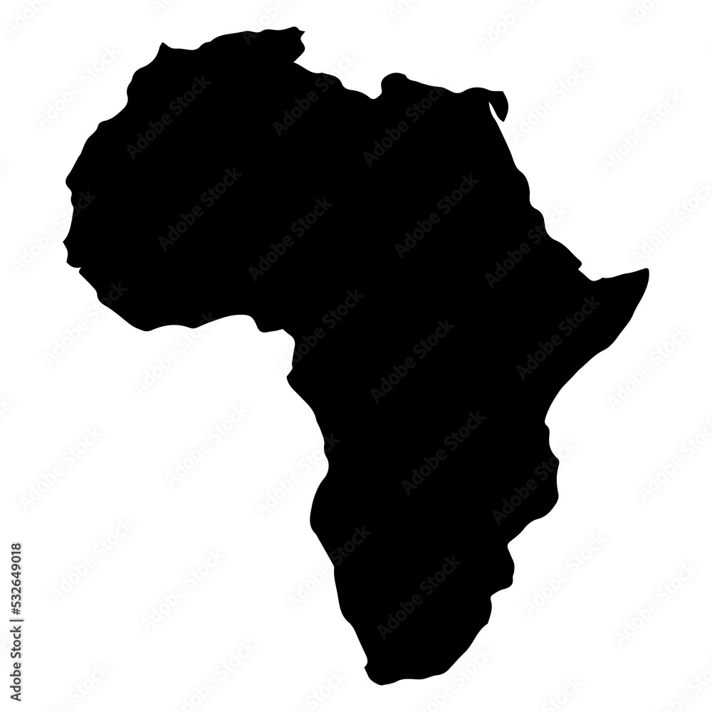 Africa continent map PNG image Stock Illustration | Adobe Stock