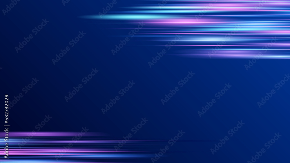 Futuristic blue abstract gaming banner design template with metal ...