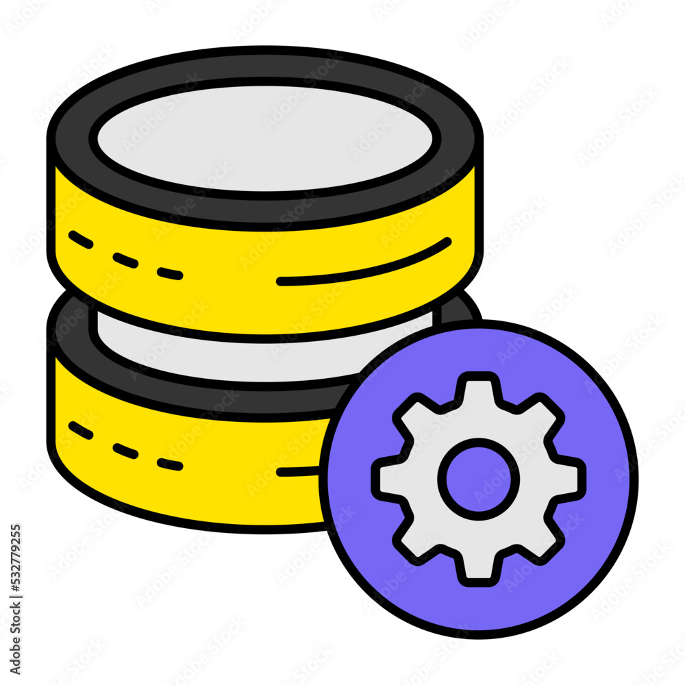 Datafication vector color icon design, Big data Symbol, Business intelligence Sign,Web hosting ...