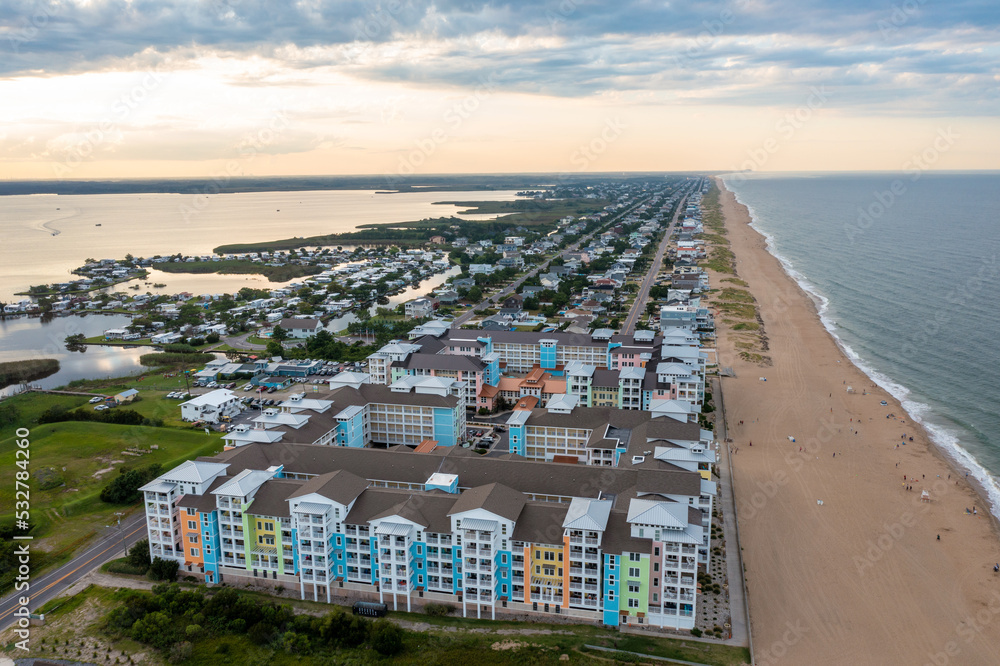 Aerial View of Sandbridge in Virginia Beach Looking North From Little ...