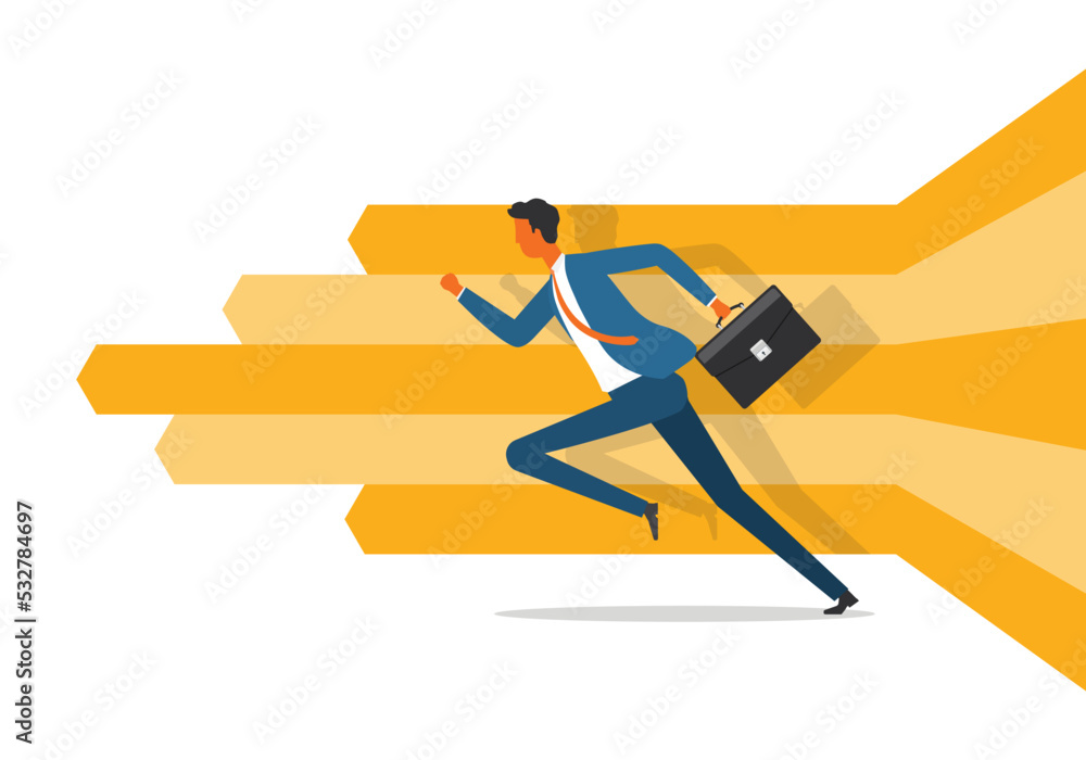 Vector illustration business competition concept and people businessman ...