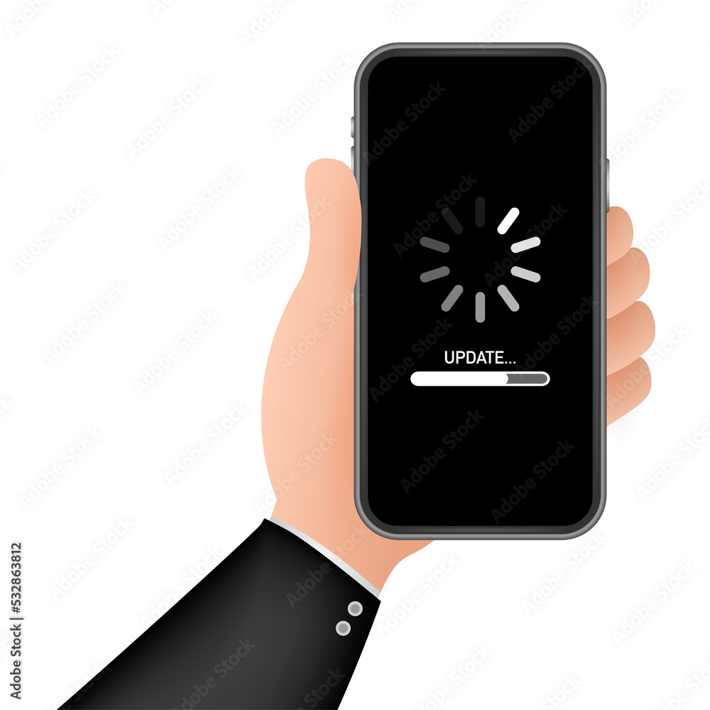 Stock-Illustration „System software update, data update or synchronize ...